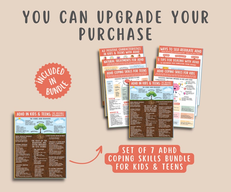 ADHD Symptoms Printable Handout Kids Teens Attention Deficit - Etsy