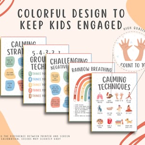 50 Calming Corner Poster Calm Down Self Regulation Social Emotional ...