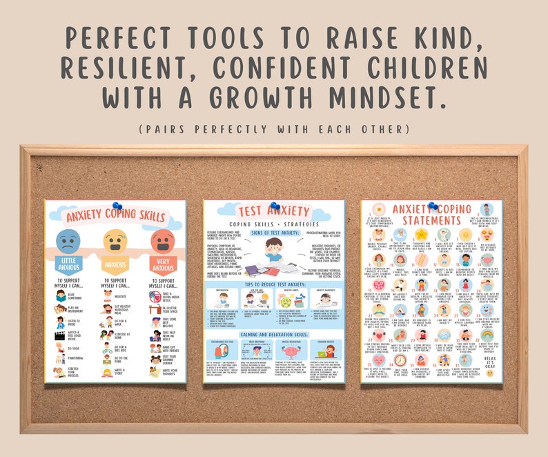 Test Anxiety Coping Skills Strategies Handout for Teens Kids, Reduce ...