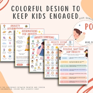 Anxiety Coping Skills Bundle Kids Teens 8 Pages, Mental Health ...