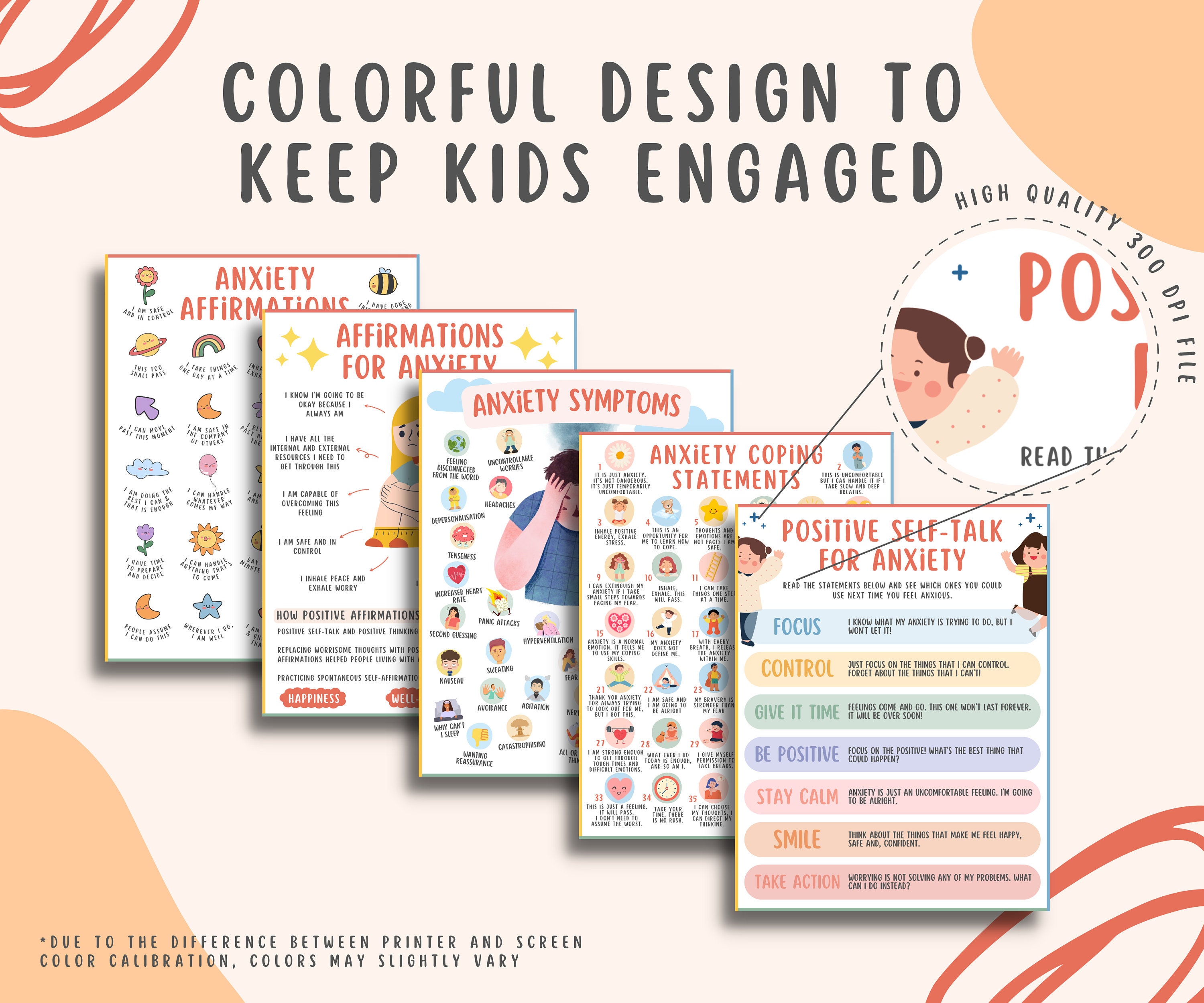 Anxiety Coping Skills Bundle Kids Teens 8 Pages, Mental Health ...