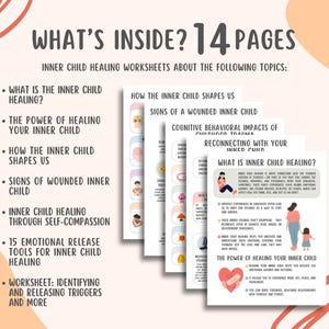 Inner Child Healing & Reparenting Worksheets (14 Pages) Attachment ...