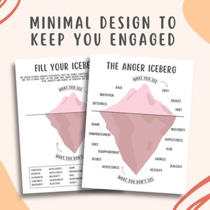 Anger Iceberg Worksheets (set of 2), Anger Management, Anger Coping ...
