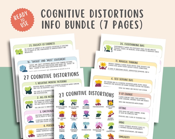 Manage Negative Thoughts Cards, Coping Skill Flashcard, Anxiety ...