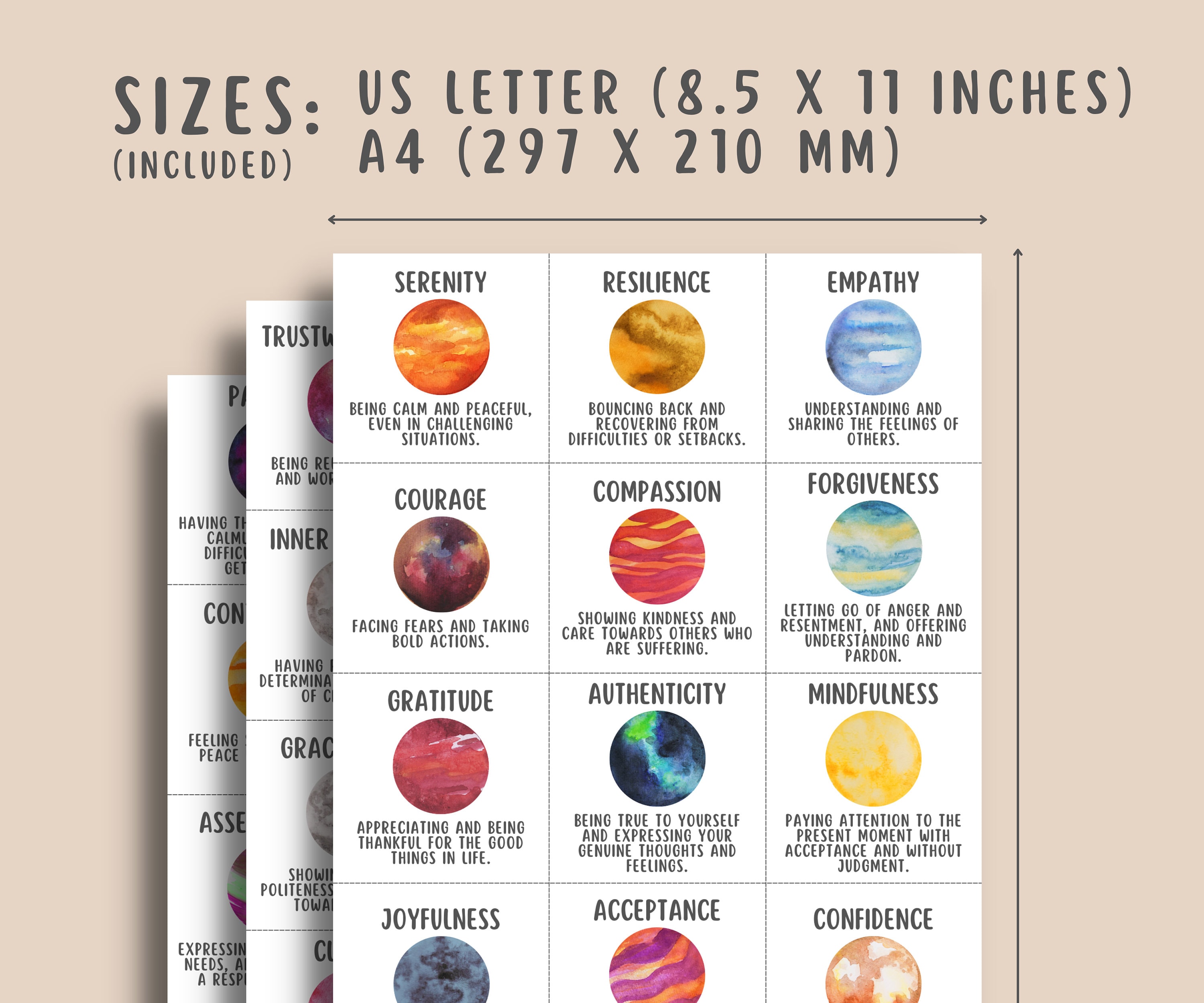 100 Inner Emotional Strength Cards, Self Esteem Resilience Mental ...