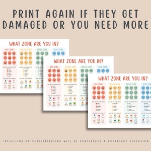 What Zone Are You In? + Coping Skills for Kids Teens, Emotional Zones ...