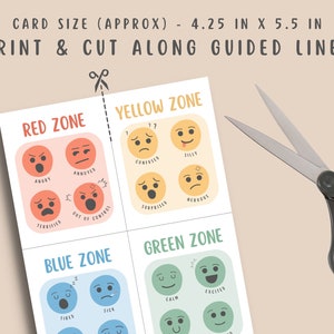 Zones of Self-regulation, Calming Corner Coping Skills Cards, School ...