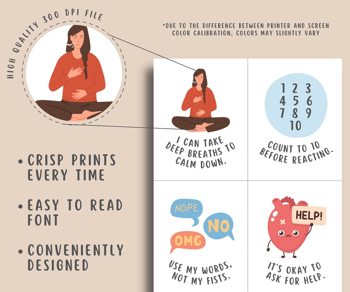 28 Anger Coping Skills Flashcards Calming Corner, Understanding Angry ...
