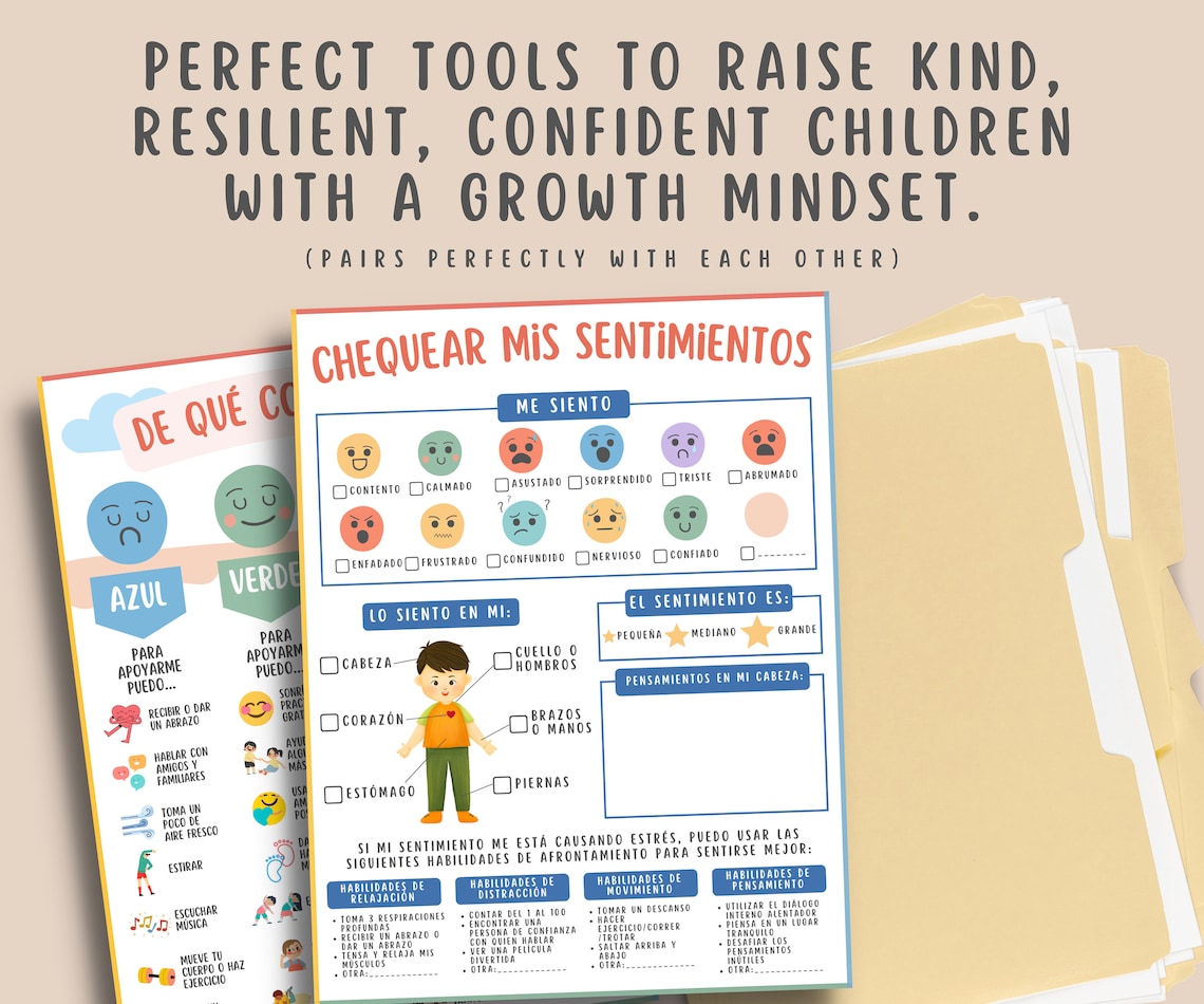 Feelings Check-in Spanish Worksheet for Kids & Teens - Etsy