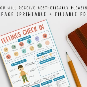 Feelings Check-in Worksheet, Emotions Identification via Emojis, SEL ...