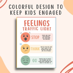 Feelings Coping Skill Handout for Kids Teens, Self Regulation Social ...