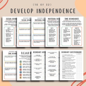 32 Personal Boundaries Worksheets, DBT Therapy Workbook, Healthy ...