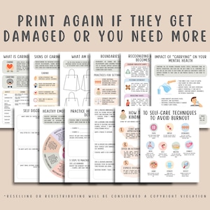 Caring Vs. Carrying Worksheets, Setting Relationship Boundaries ...