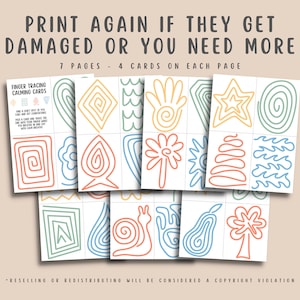 27 Finger Tracing Breathing Cards for Kids Teens, Calm Down Corner ...