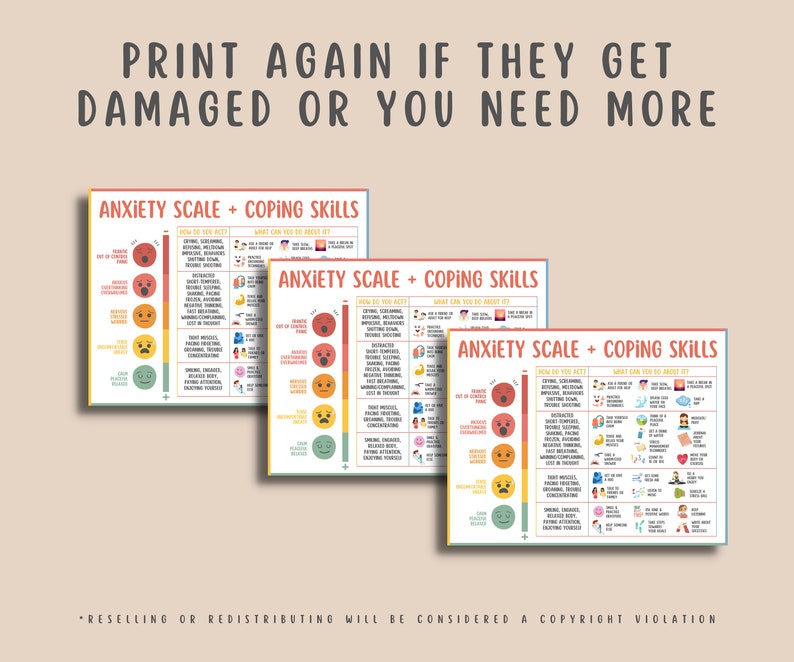 Anxiety Coping Skills for Teens Kids Stress Relief Anxious - Etsy