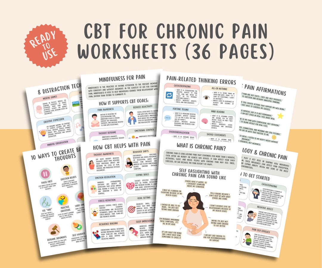 CBT for Chronic Pain Worksheets, Psychological Thinking Errors Progressive Muscle Relaxation ...
