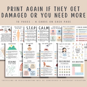 40 PTSD Flashcards, Trauma Recovery Therapy Cards, Panic Attacks ...