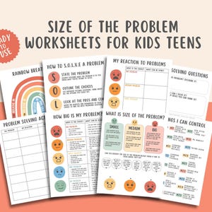 8 Size of the Problem Worksheets for Kids Teens, Problem Solving ...