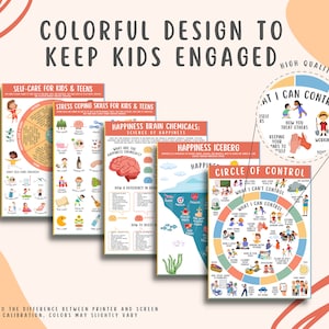 Mental Health Coping Skills Printable Bundle for Kids & Teens, 8 Pages ...