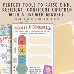 Anxiety Thermometer Worksheet for Kids and Teens, Help Children With ...