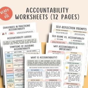 Accountability Worksheets Self Blame Vs Accountability Ladder Couples ...