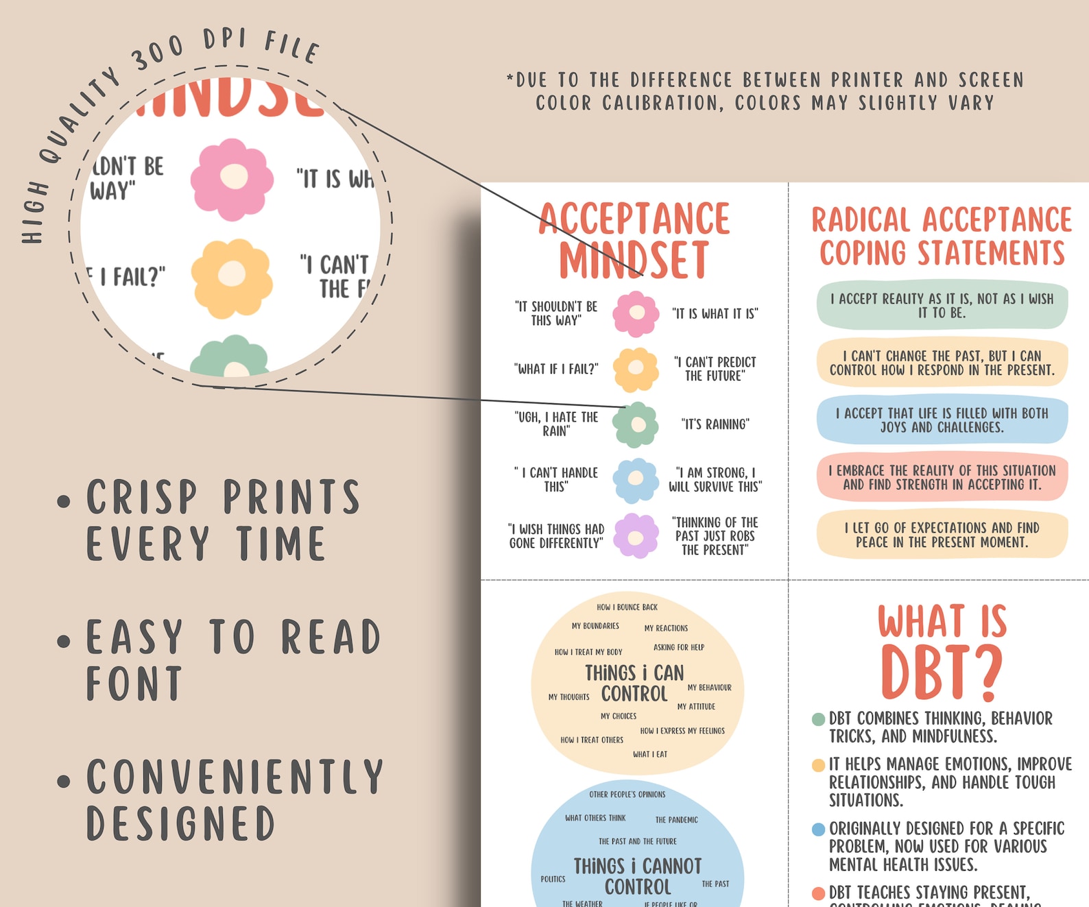 52 DBT Flashcards Dialectical Behavior Therapy Coping Skills - Etsy ...