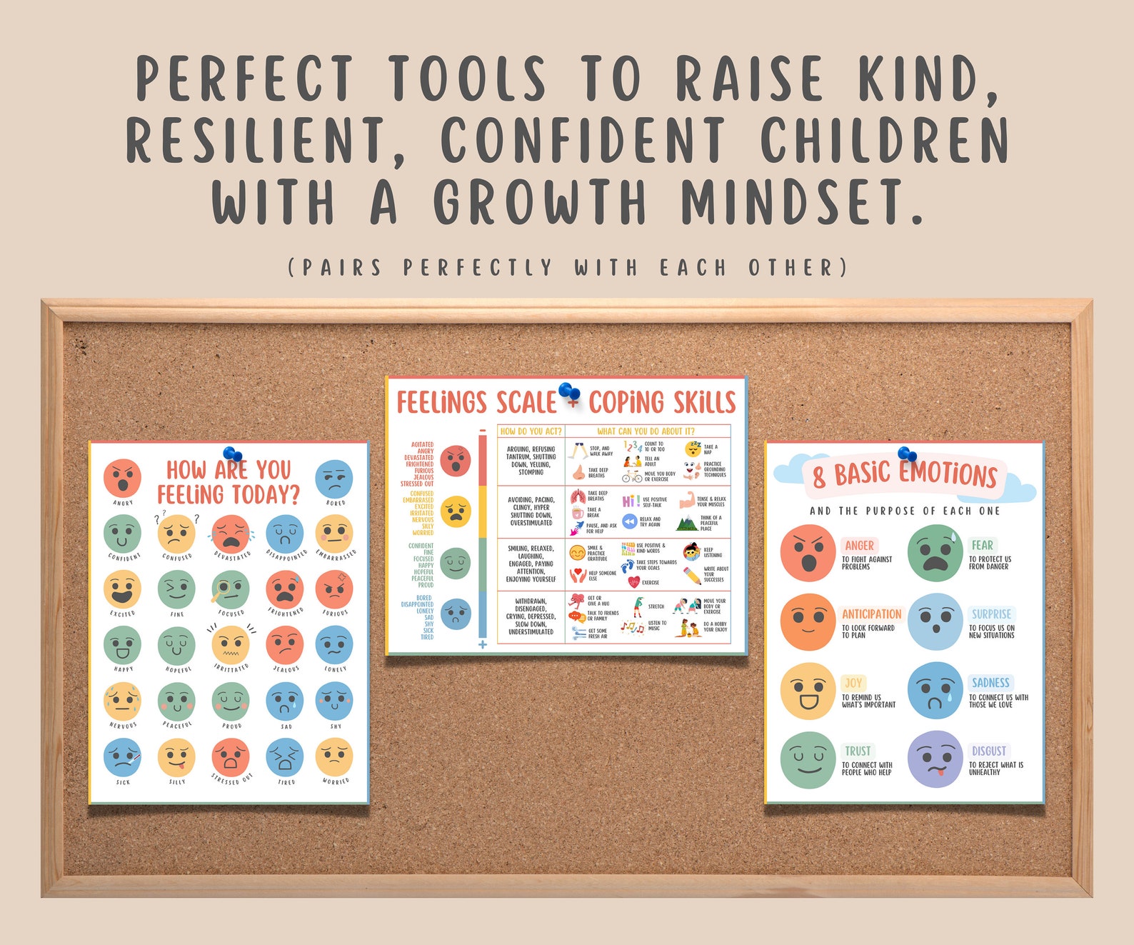 Feelings Coping Skills for Teens & Kids Emotions Scale Chart - Etsy UK