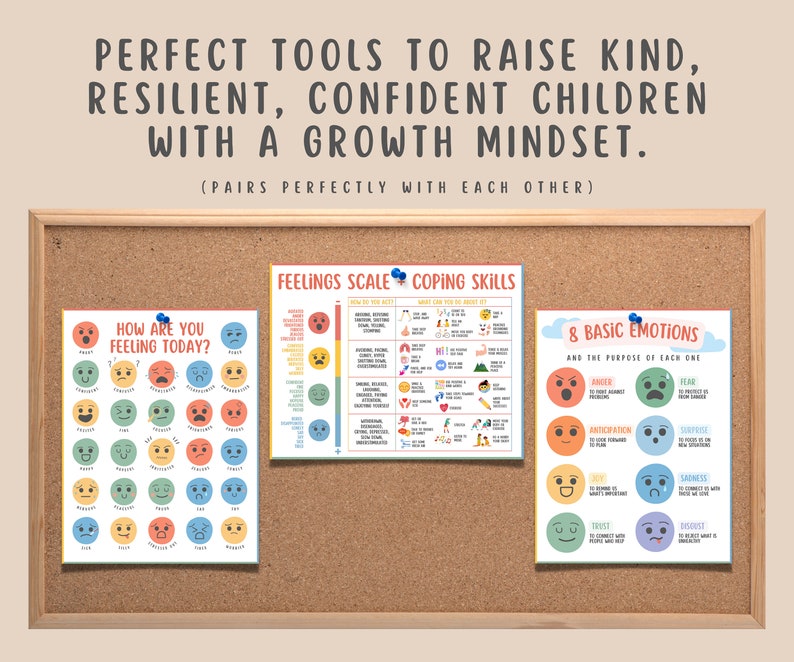 Feelings Coping Skills for Teens & Kids Emotions Scale Chart - Etsy
