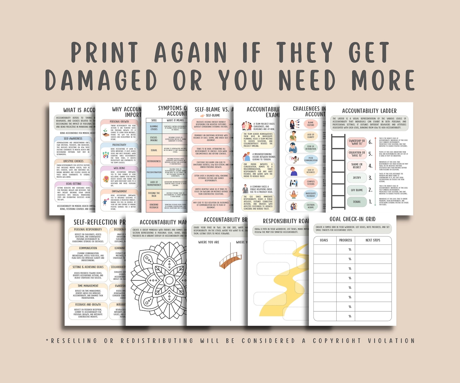 Accountability Worksheets Self Blame Vs Accountability Ladder Couples ...