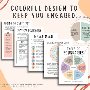 32 Personal Boundaries Worksheets, DBT Therapy Workbook, Healthy ...