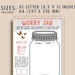 Worry Jar Worksheet for Kids Children Therapy Counseling Treatment for ...