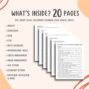 300 SMART Goals Treatment Planning Guide for Mental Health Counselors ...