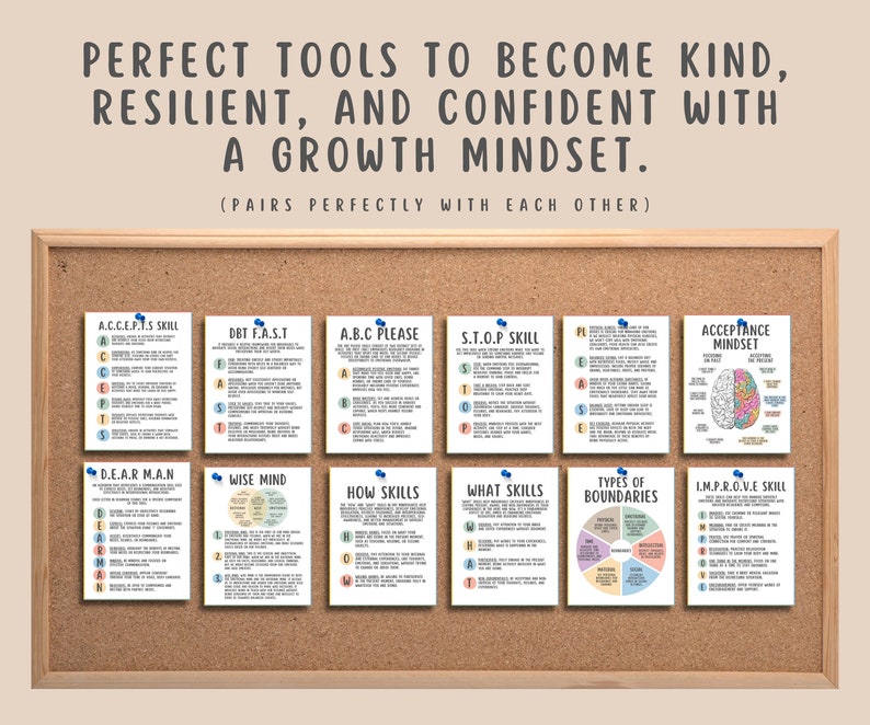 14 DBT Coping Skill Posters Dialectical Behavior Therapy - Etsy Australia
