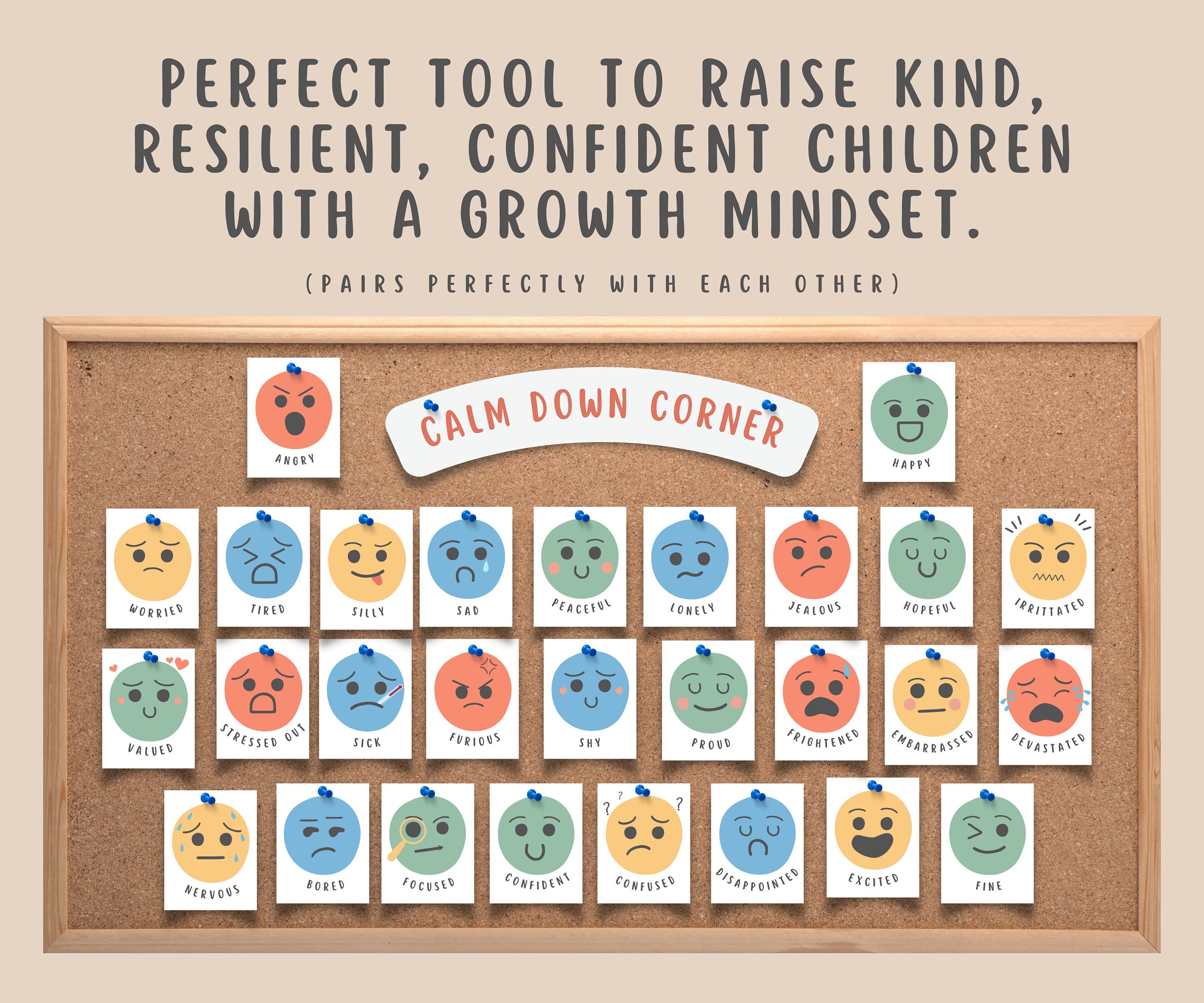 28 Feelings Flashcards for Kids Teens, Emotions Cards Nursery ...