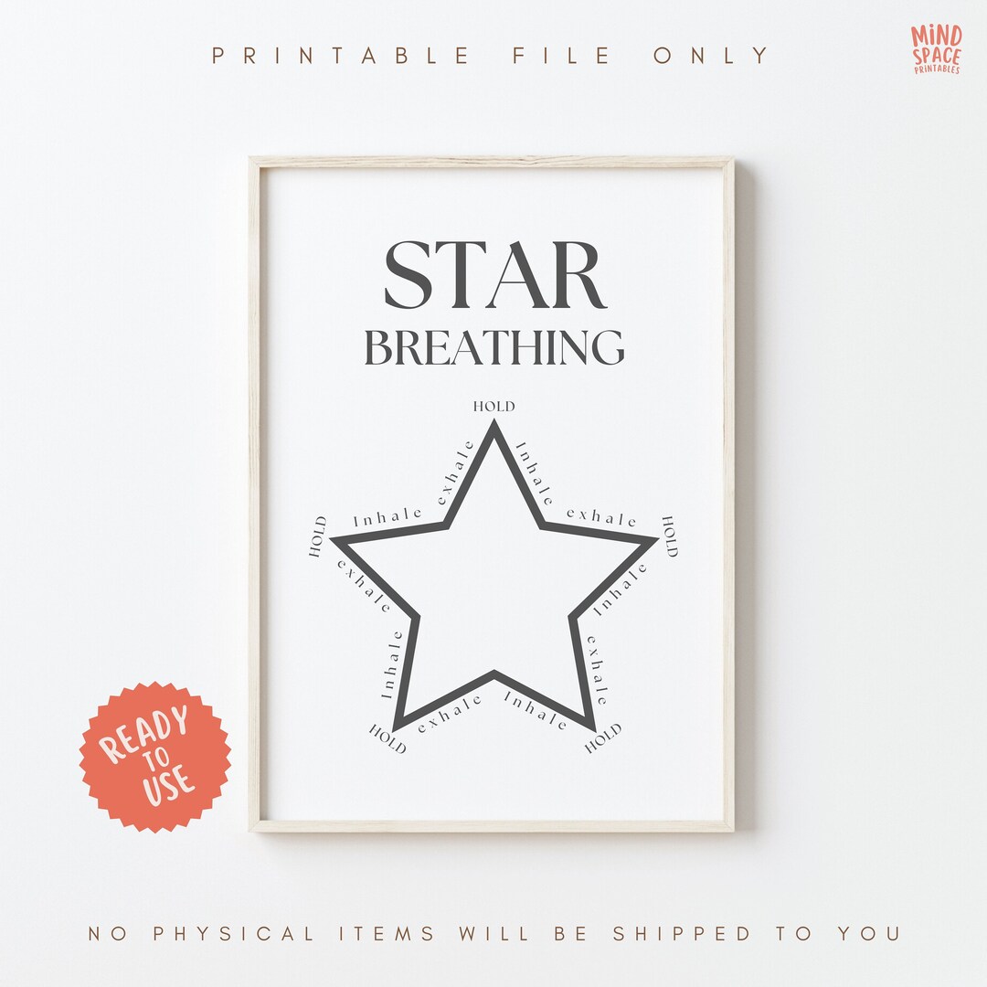 Star Breathing Poster Calming Corner Therapy Office - Etsy