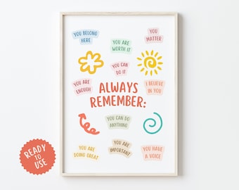 Always Remember Inclusive Classroom - Etsy