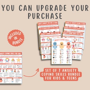 Anxiety Coping Skills Print for Kids, Stress Relief Mental Health ...