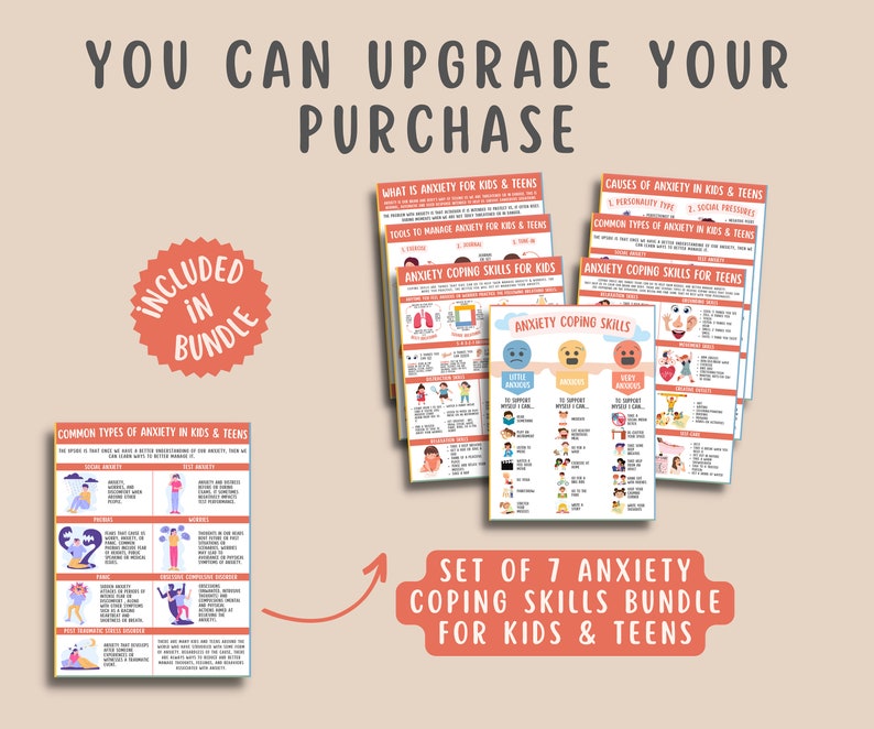 7 Common Types of Anxiety Kids Teens Stress Relief Mental - Etsy