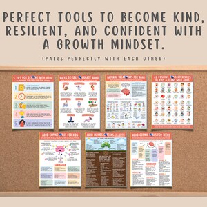 ADHD Coping Skills Bundle for Kids Teens (7 Pages Set) Mental Health ...