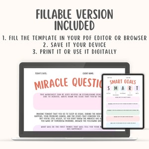 Solution Focused Therapy Worksheets, SFBT Worksheets, SFBT Questions ...