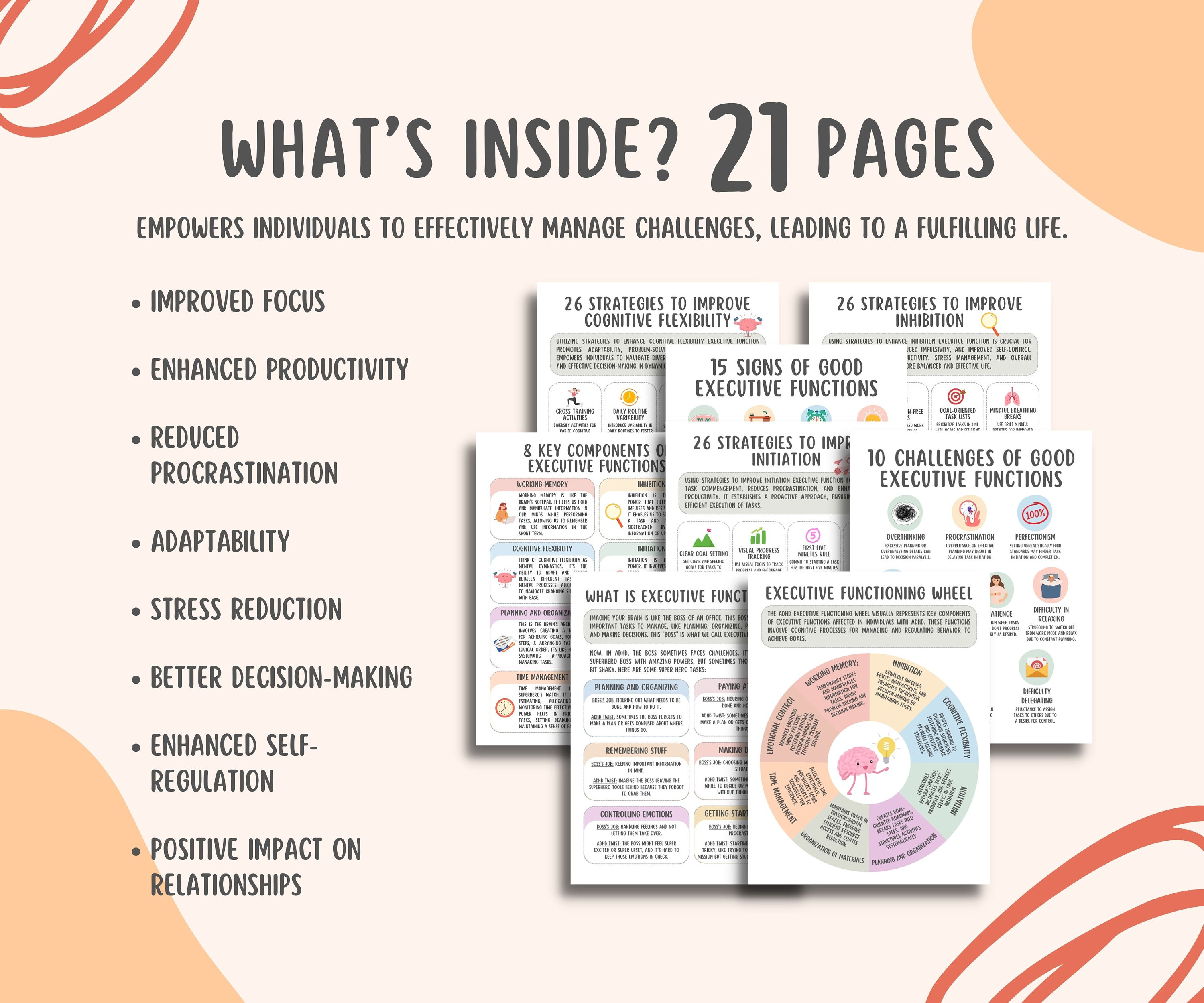 210 ADHD Executive Functioning Skills Strategies Psychoeducation ...