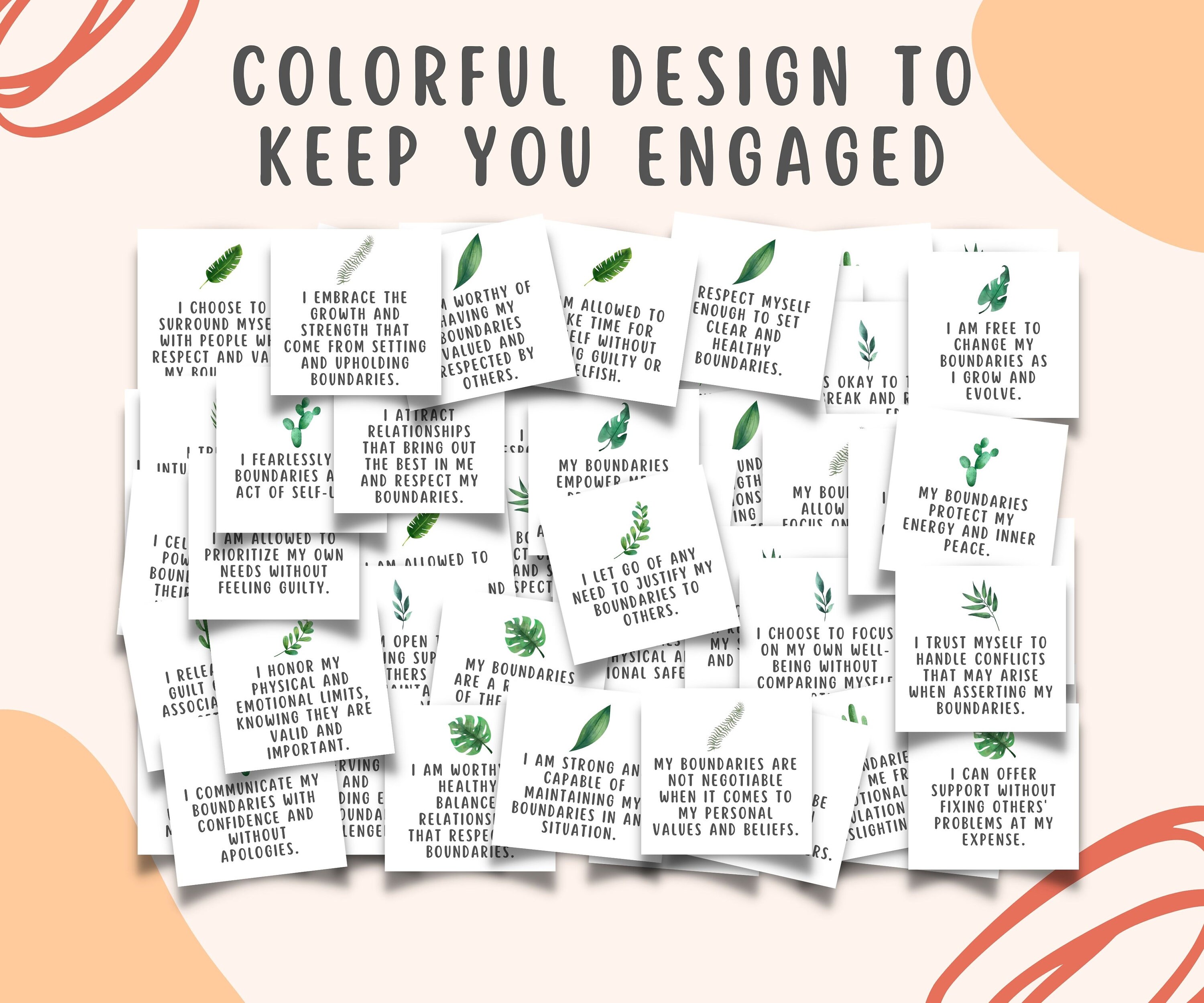 70 Personal Boundaries Affirmation Flashcards Setting Healthy ...