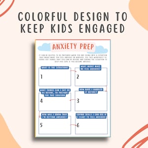 Anxiety Preparation Worksheet for Kids & Teens, Colorful Anxiety ...