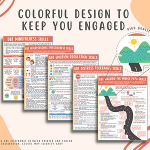 DBT Coping Skills Bundle Teens Adults, Dialectical Behavior Therapy ...