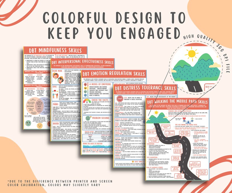 DBT Coping Skills Bundle Teens Adults Dialectical Behavior - Etsy