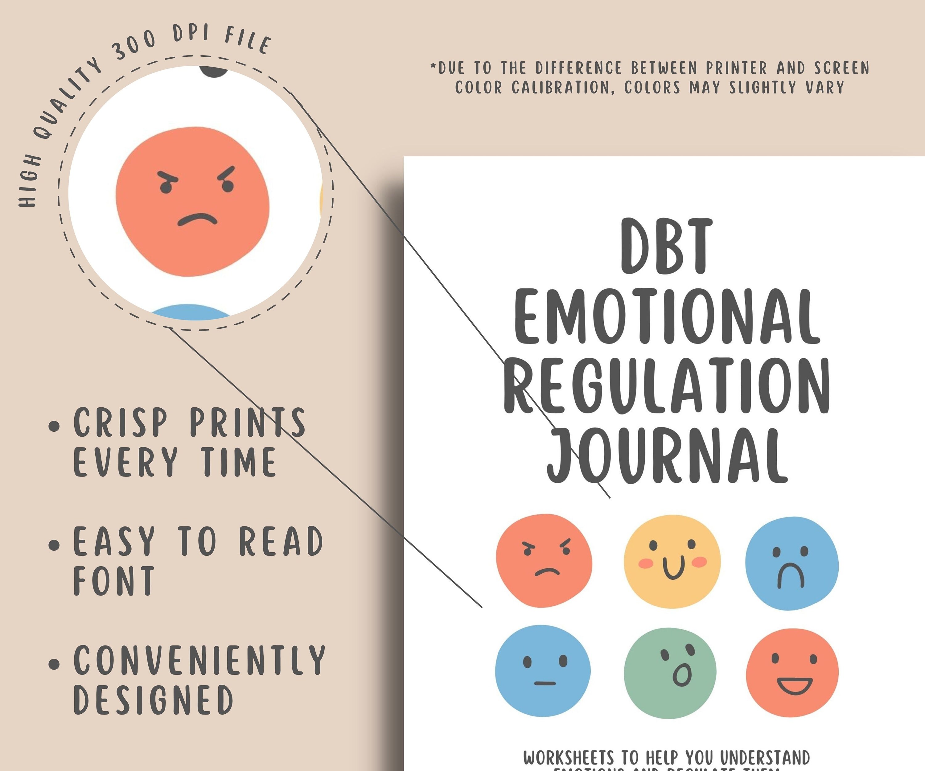 10 DBT Emotional Regulation Worksheets, Emotional Surfing, Dialectical ...