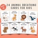 24 Mindful Animal Breathing Cards, Anxiety Coping Calming Corner Tools ...