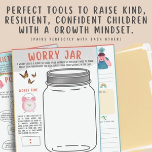 Worry Jar Worksheet for Kids Children - Therapy Counseling Treatment ...