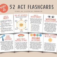 Acceptance and Commitment Therapy Cards, ACT Metaphor Cards, ACT ...