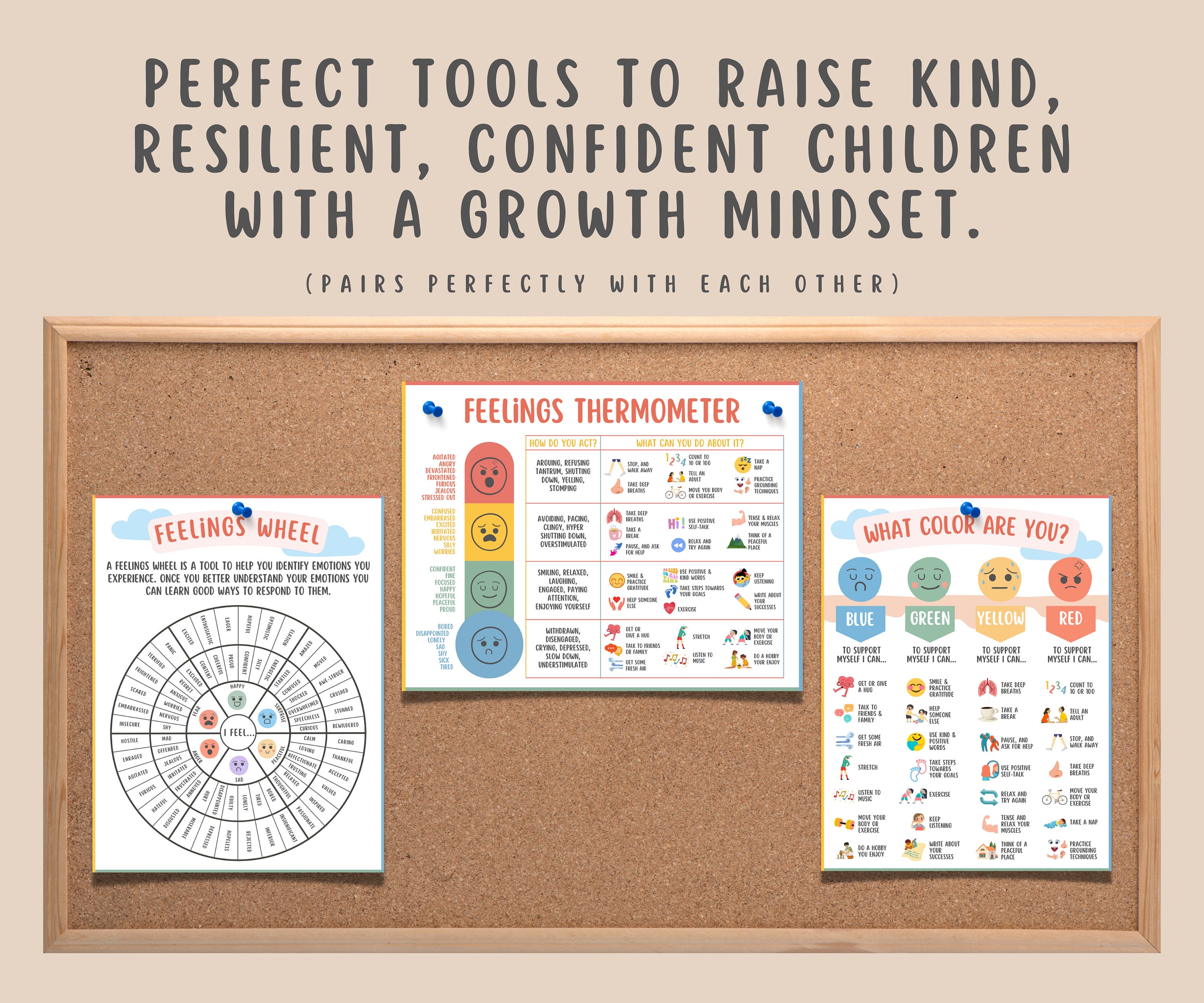 Coloring Feelings Wheel Printable for Kids & Teens, Emotions Wheel ...